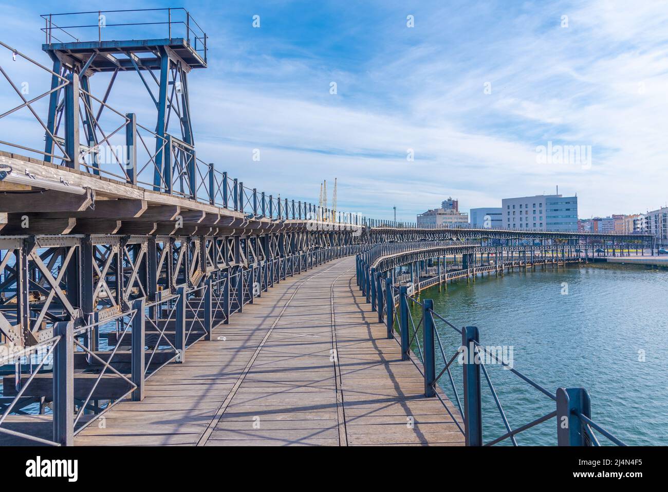 Muelle de Riotinto steel construction in Spanish town Huelva Stock ...