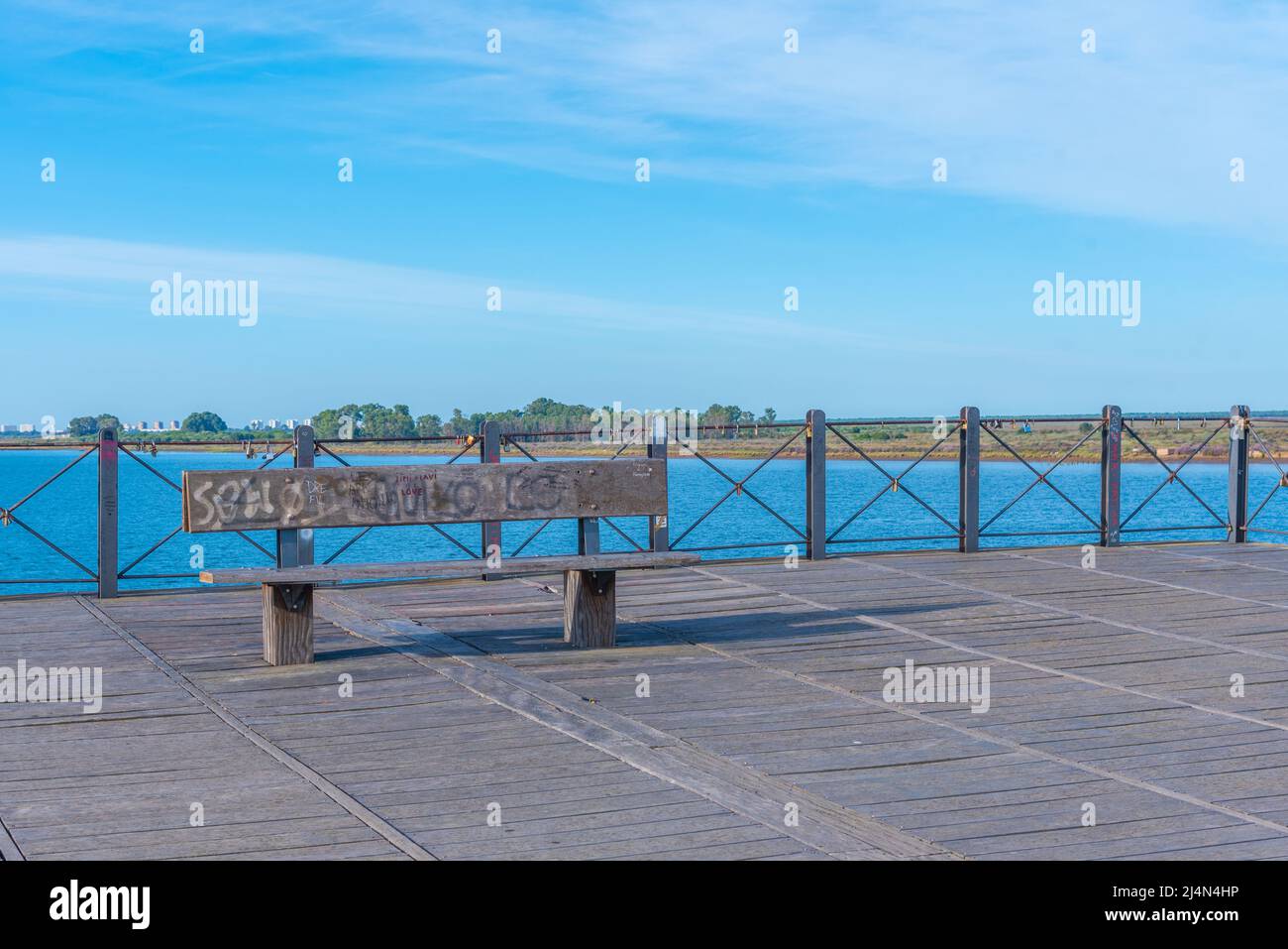 Muelle de Riotinto steel construction in Spanish town Huelva Stock ...