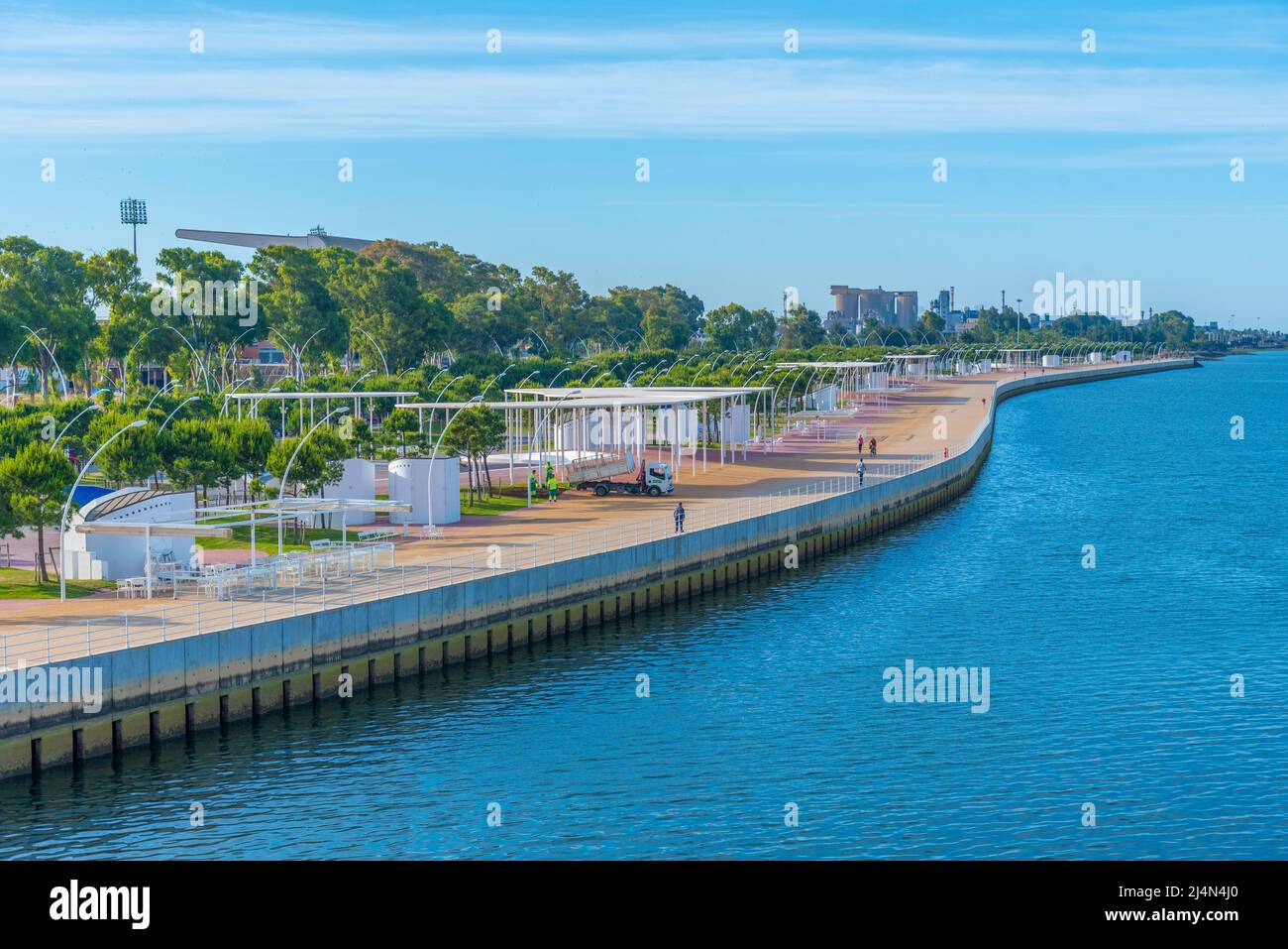 Paseo de la Rio at Spanish town Huelva Stock Photo - Alamy