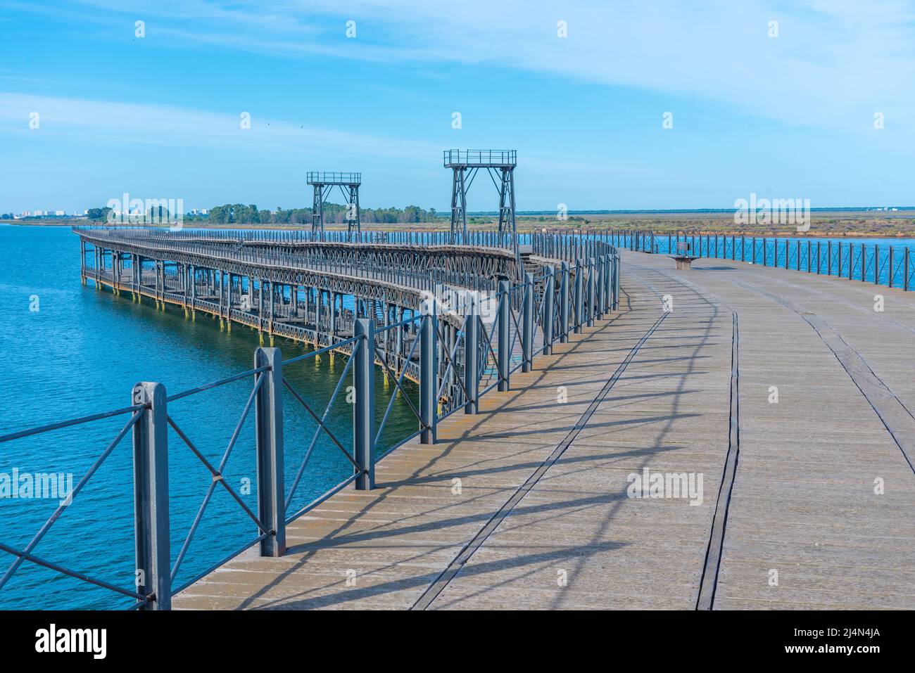 Muelle de Riotinto steel construction in Spanish town Huelva Stock ...