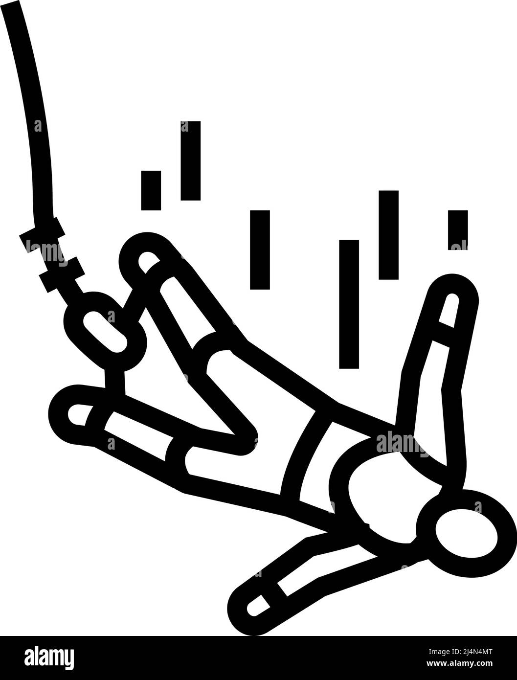 bungee jumping line icon vector illustration Stock Vector Image & Art ...