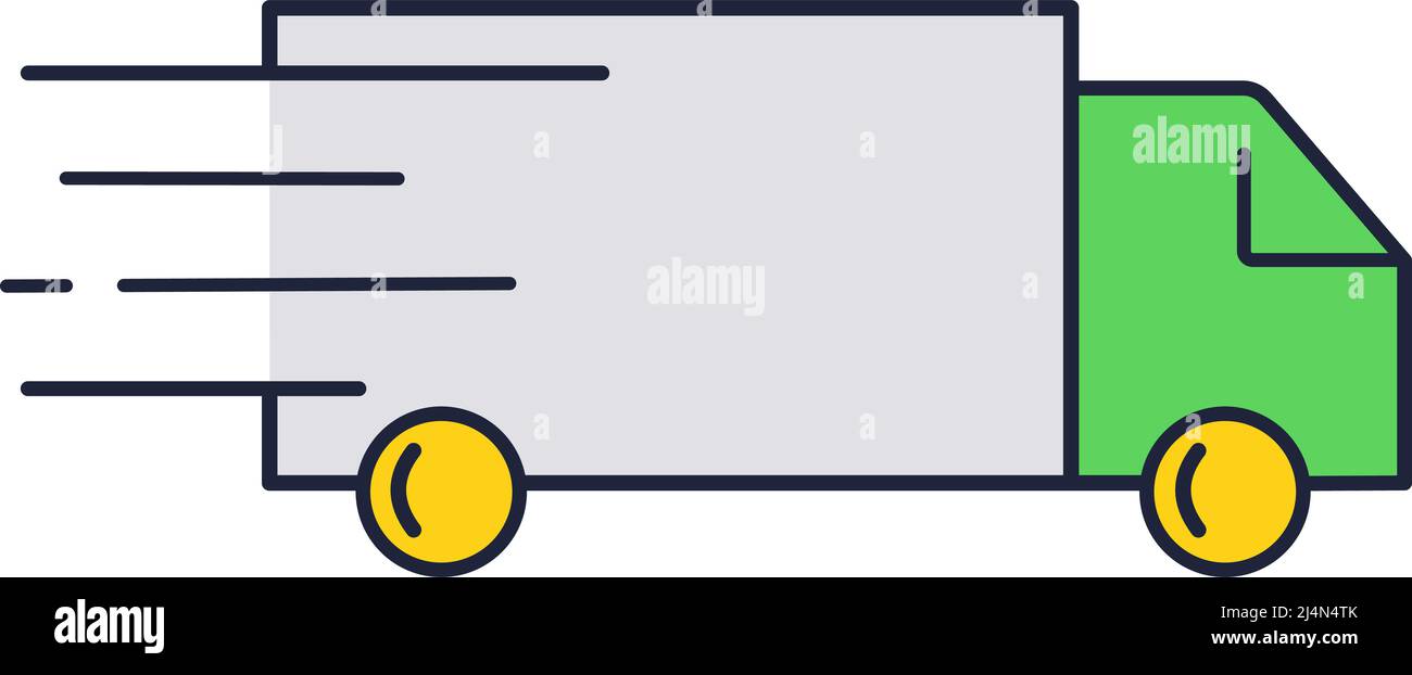 Truck moving vector delivery van icon pictogram Stock Vector Image ...