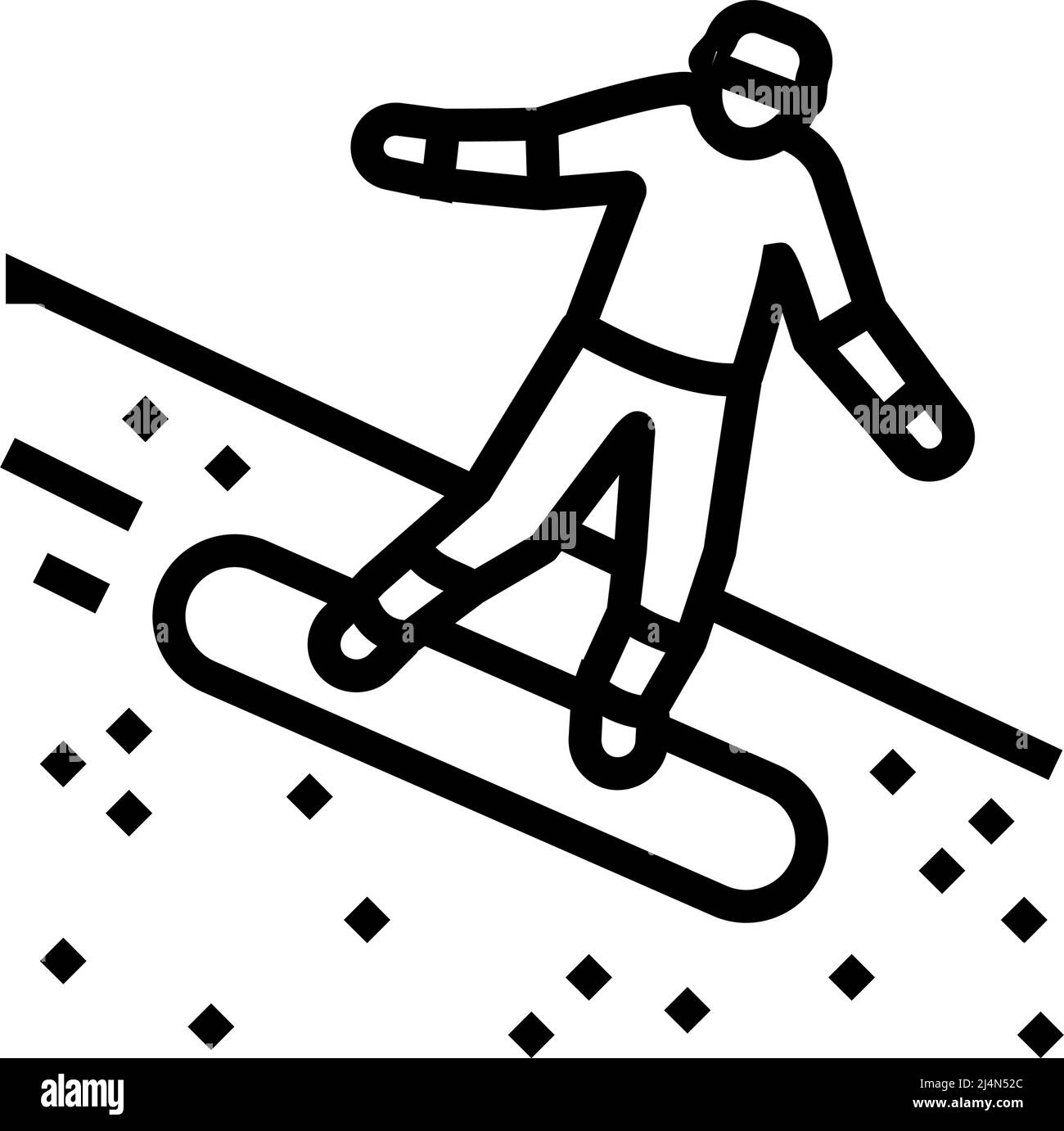 sand surfing line icon vector illustration Stock Vector Image & Art - Alamy