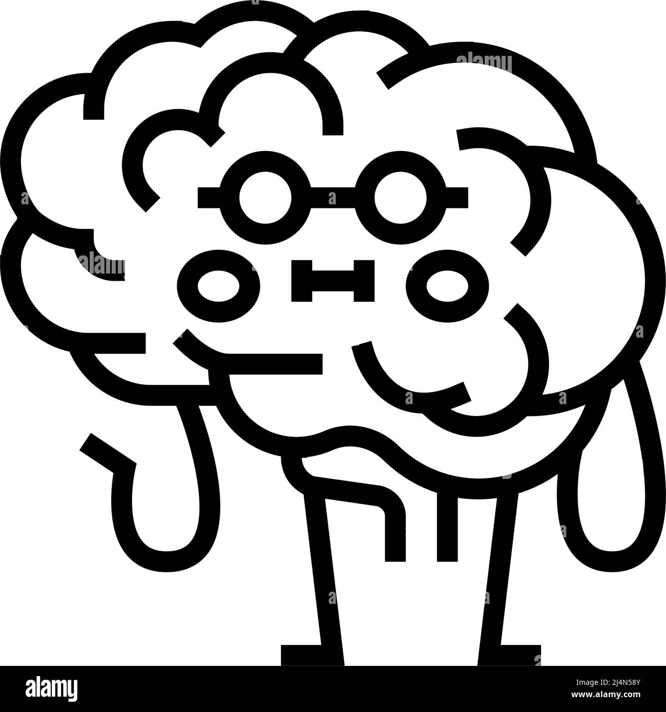 brain health line icon vector illustration Stock Vector Image & Art - Alamy