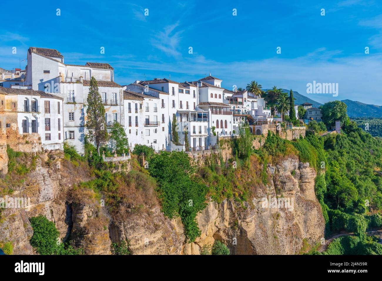 Cityscape of Spanish town Ronda Stock Photo - Alamy