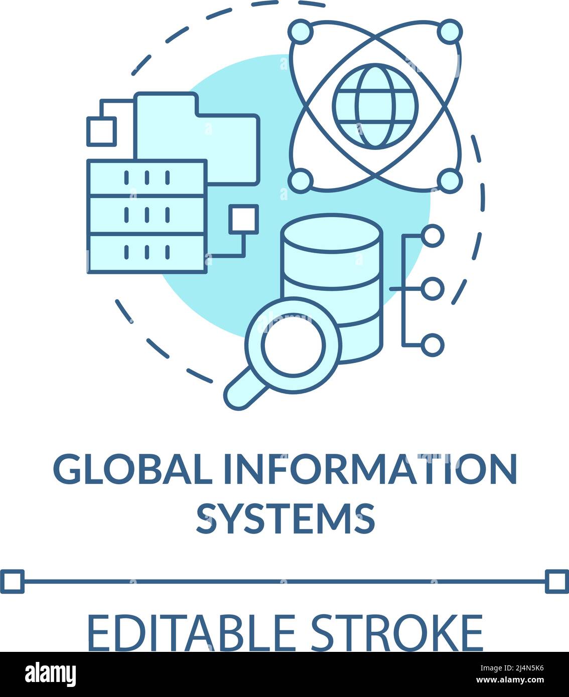 Global information systems turquoise concept icon Stock Vector Image ...
