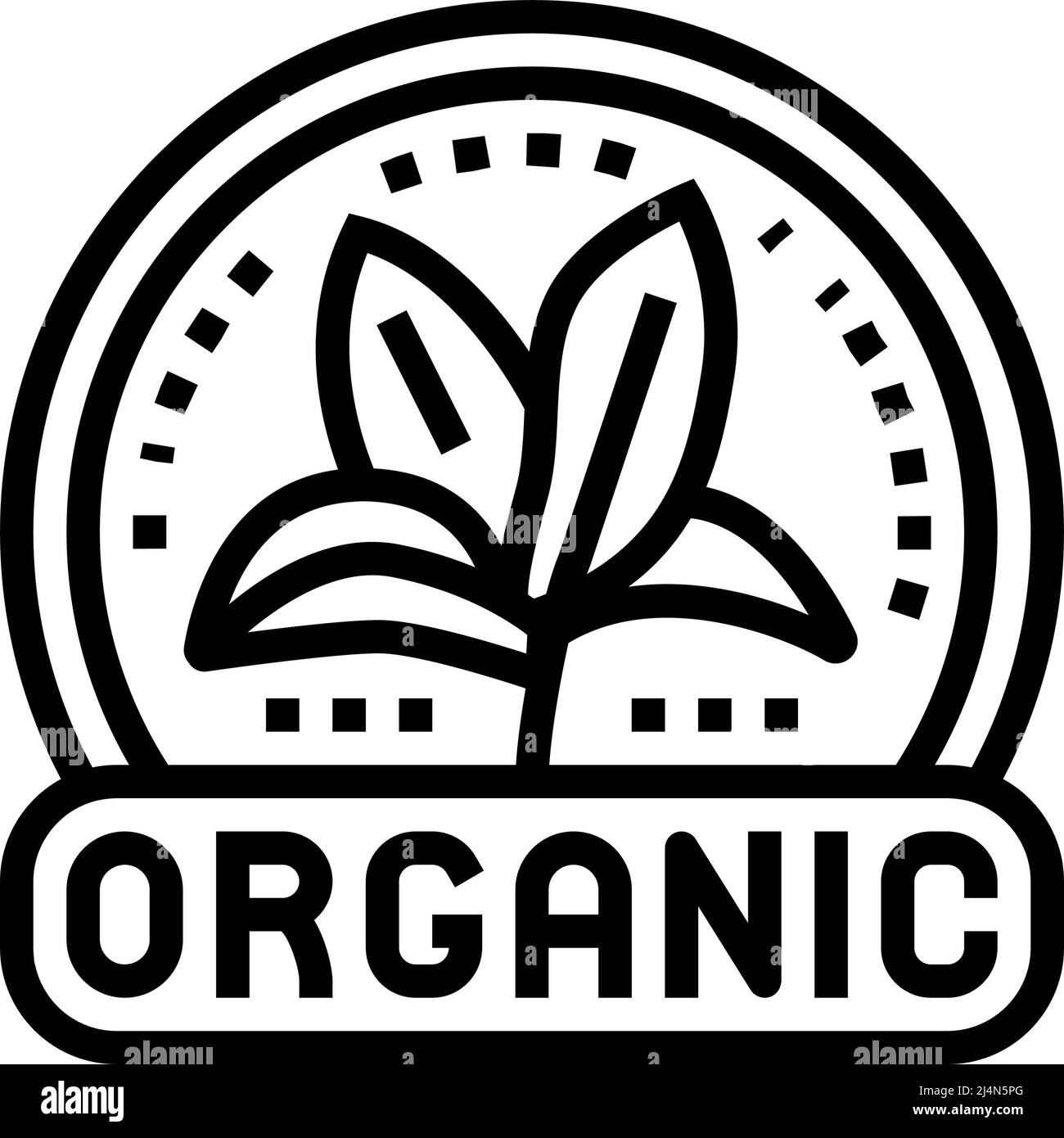 organic leaf line icon vector illustration Stock Vector Image & Art - Alamy