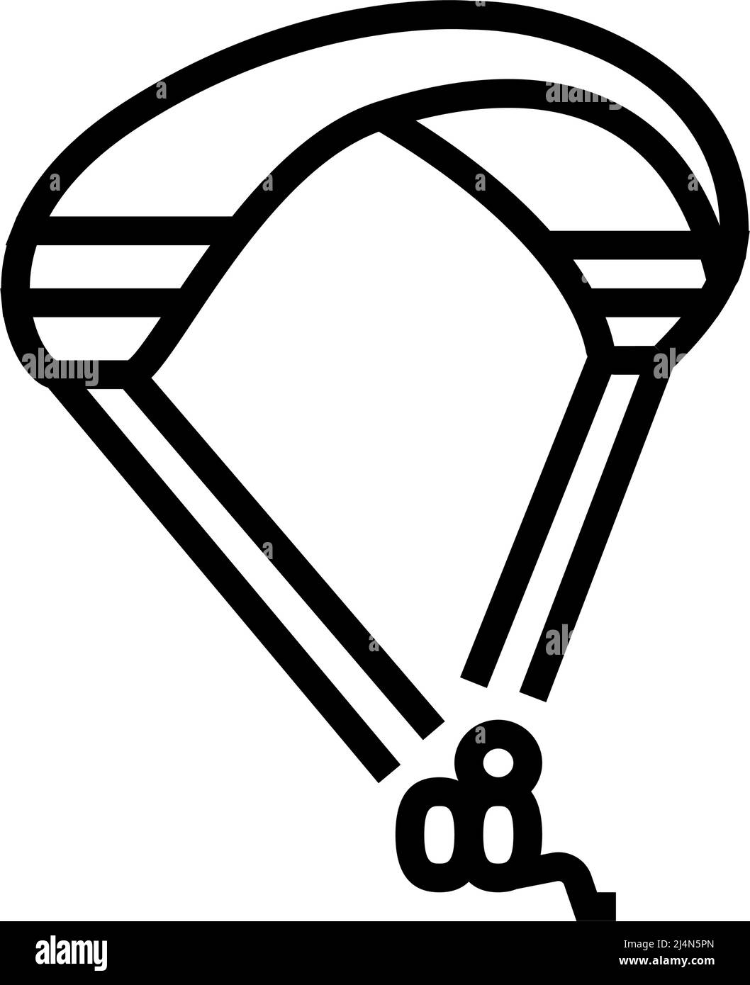 paragliding extreme sport line icon vector illustration Stock Vector ...