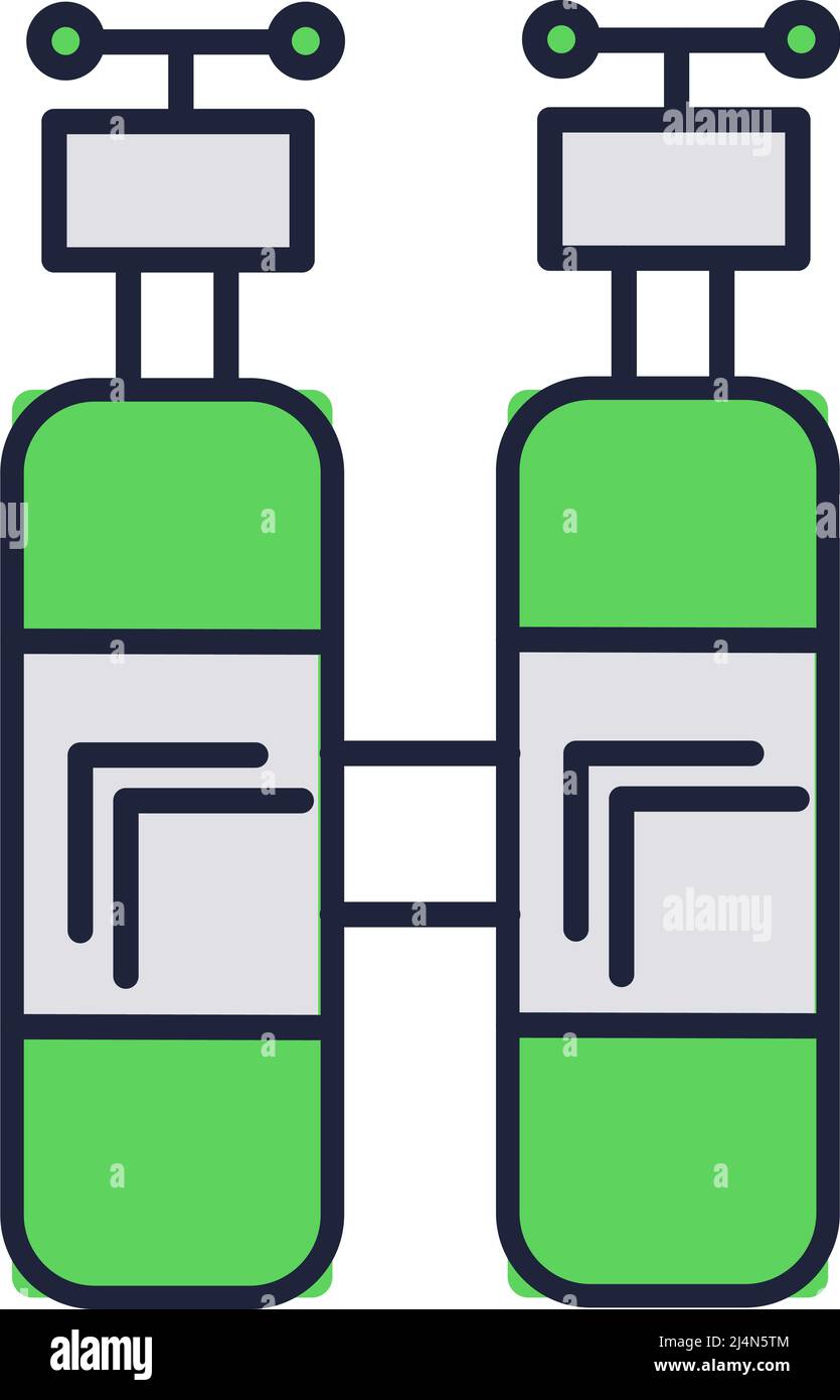 Oxygen air tank for scuba dive vector icon Stock Vector Image & Art - Alamy