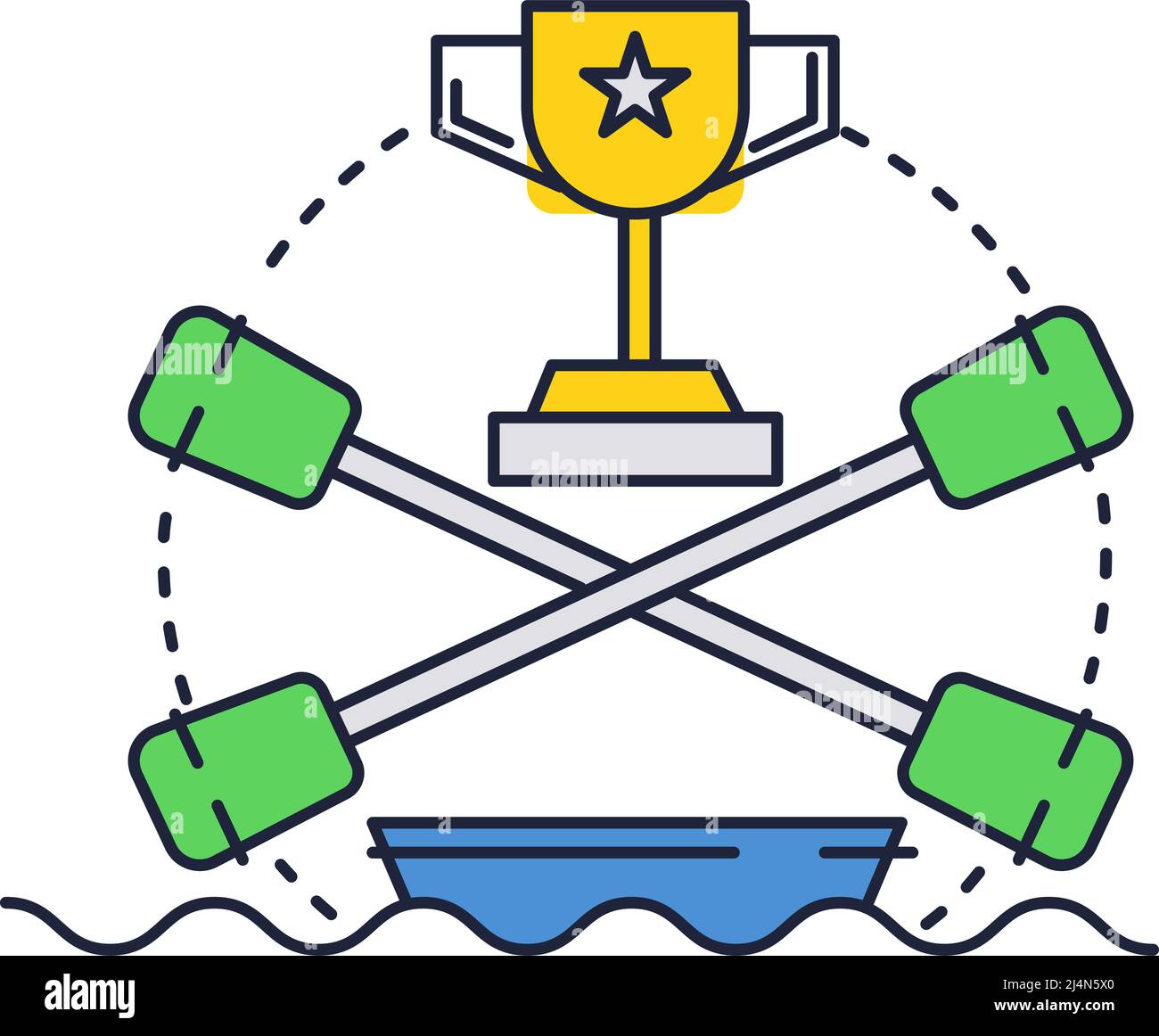 Rowing icon sport champion tournament flat vector Stock Vector Image ...