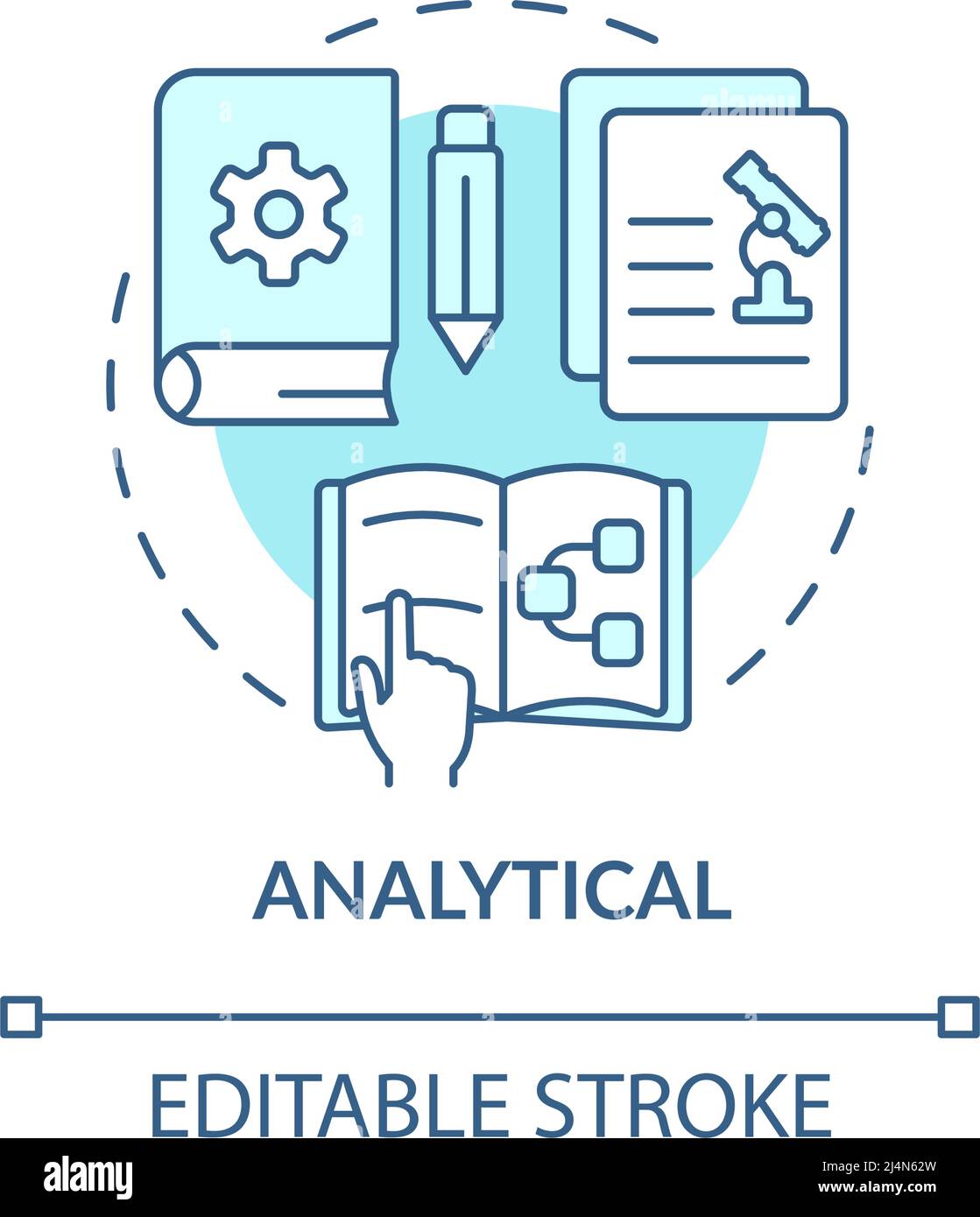 Analytical turquoise concept icon Stock Vector Image & Art - Alamy