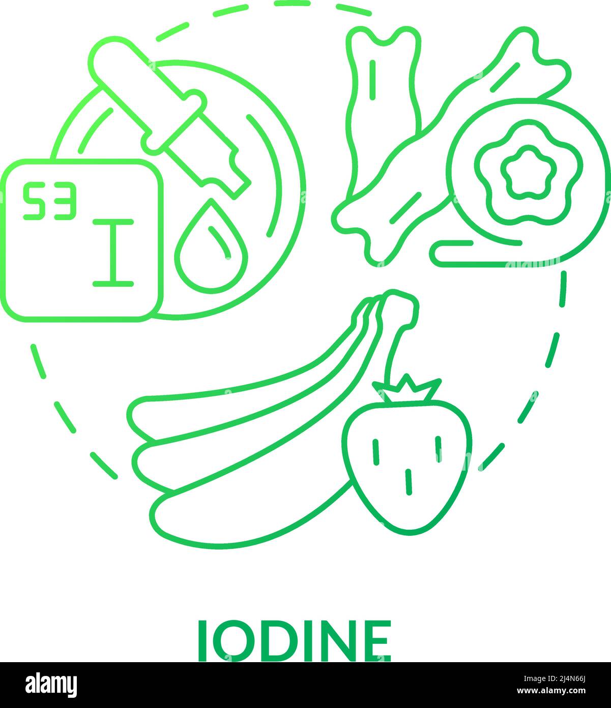 Iodine green gradient concept icon Stock Vector Image & Art - Alamy