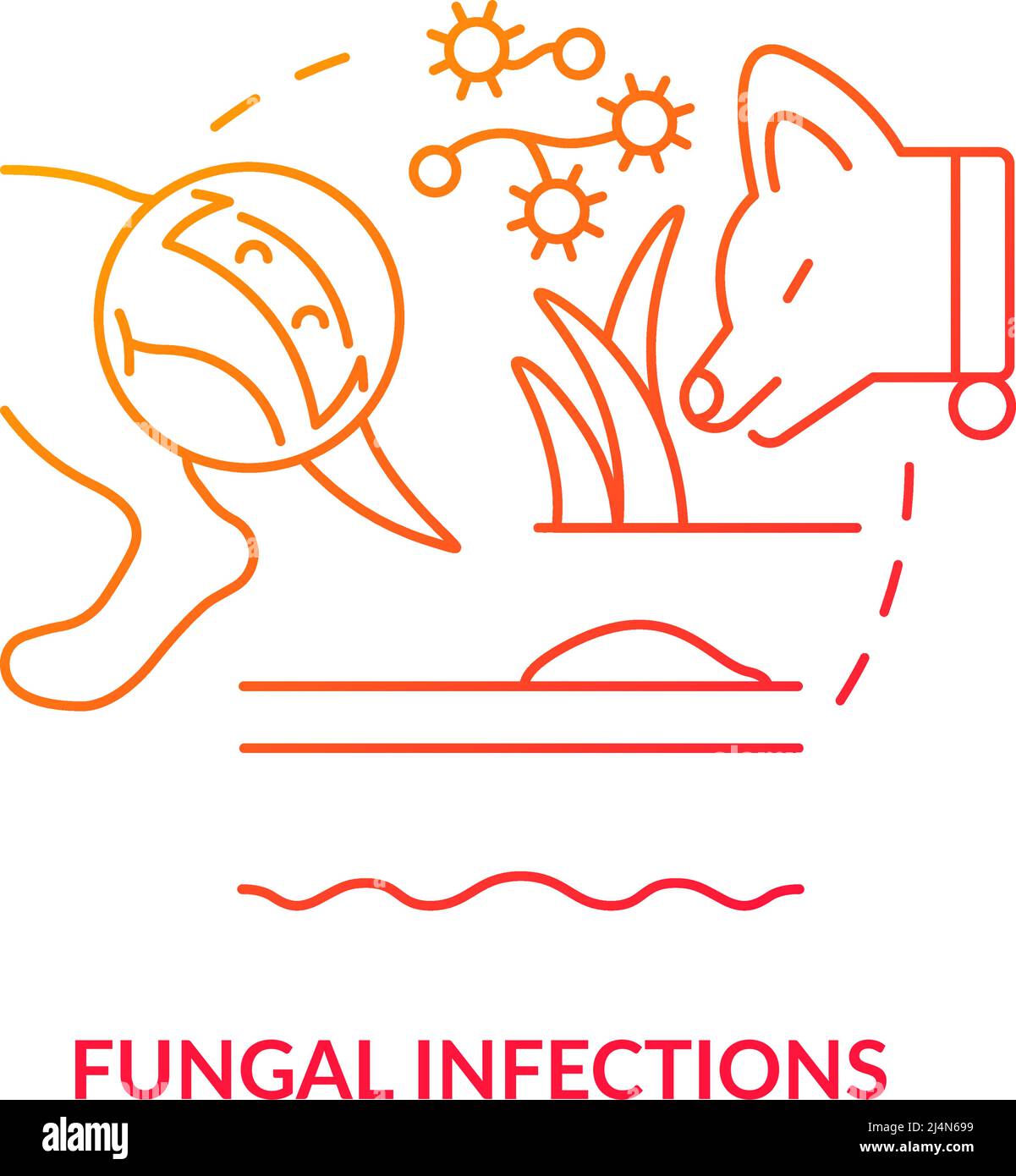 Fungal infections red gradient concept icon Stock Vector Image & Art ...