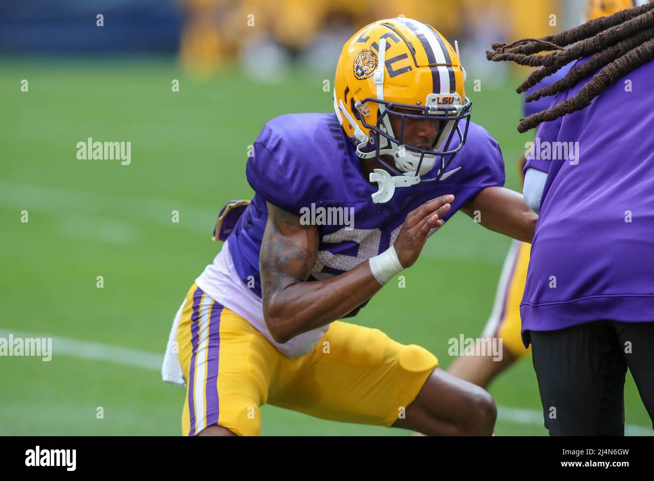 Baton Rouge, LA, USA. 16th Apr, 2022. LSU defensive back Damarius ...