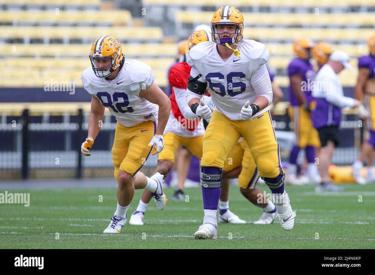 Baton Rouge, LA, USA. 16th Apr, 2022. LSU offensive lineman Will ...