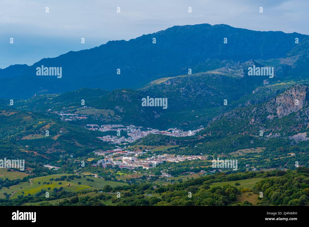 Landscape of Andalusia with Ubrique town, Spain Stock Photo - Alamy