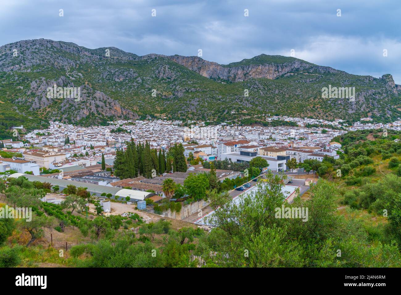 Aerial view of Spanish town Ubrique Stock Photo - Alamy