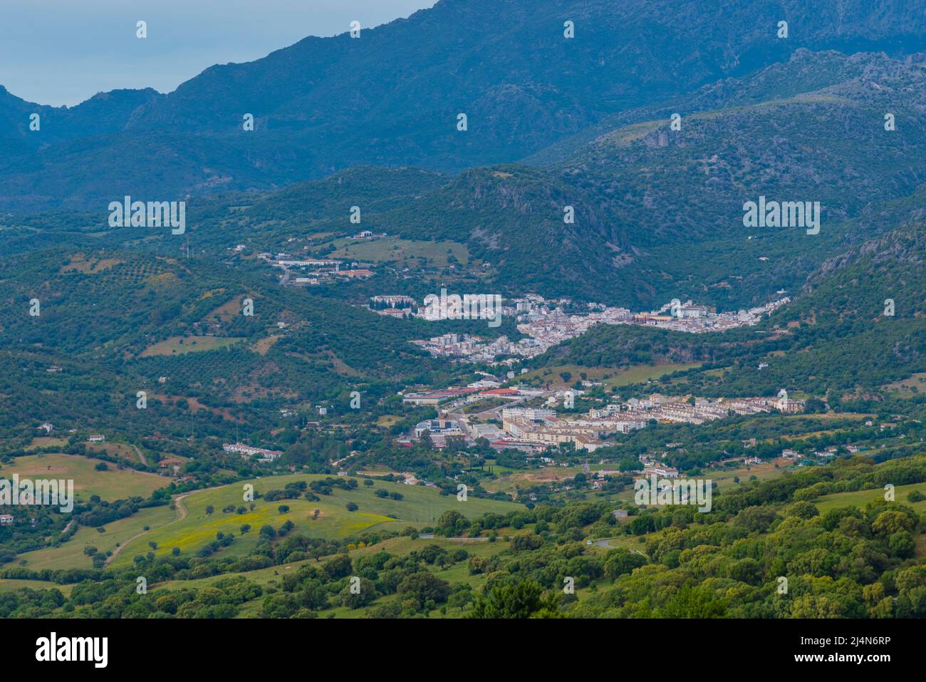 Landscape of Andalusia with Ubrique town, Spain Stock Photo - Alamy