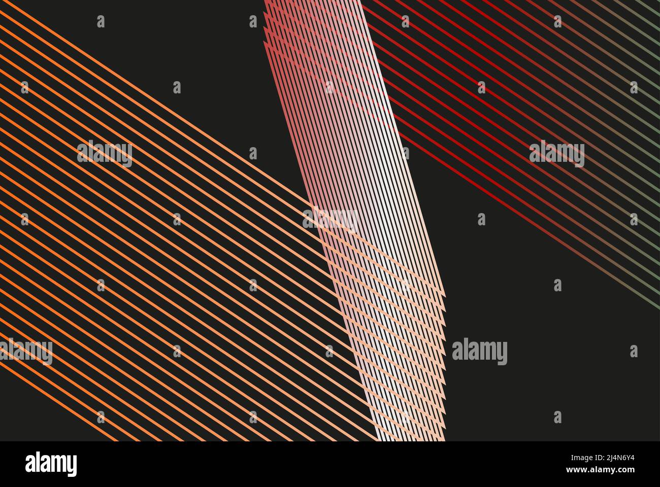 Line path on the black ground, orange to green color gradient, minimal ...