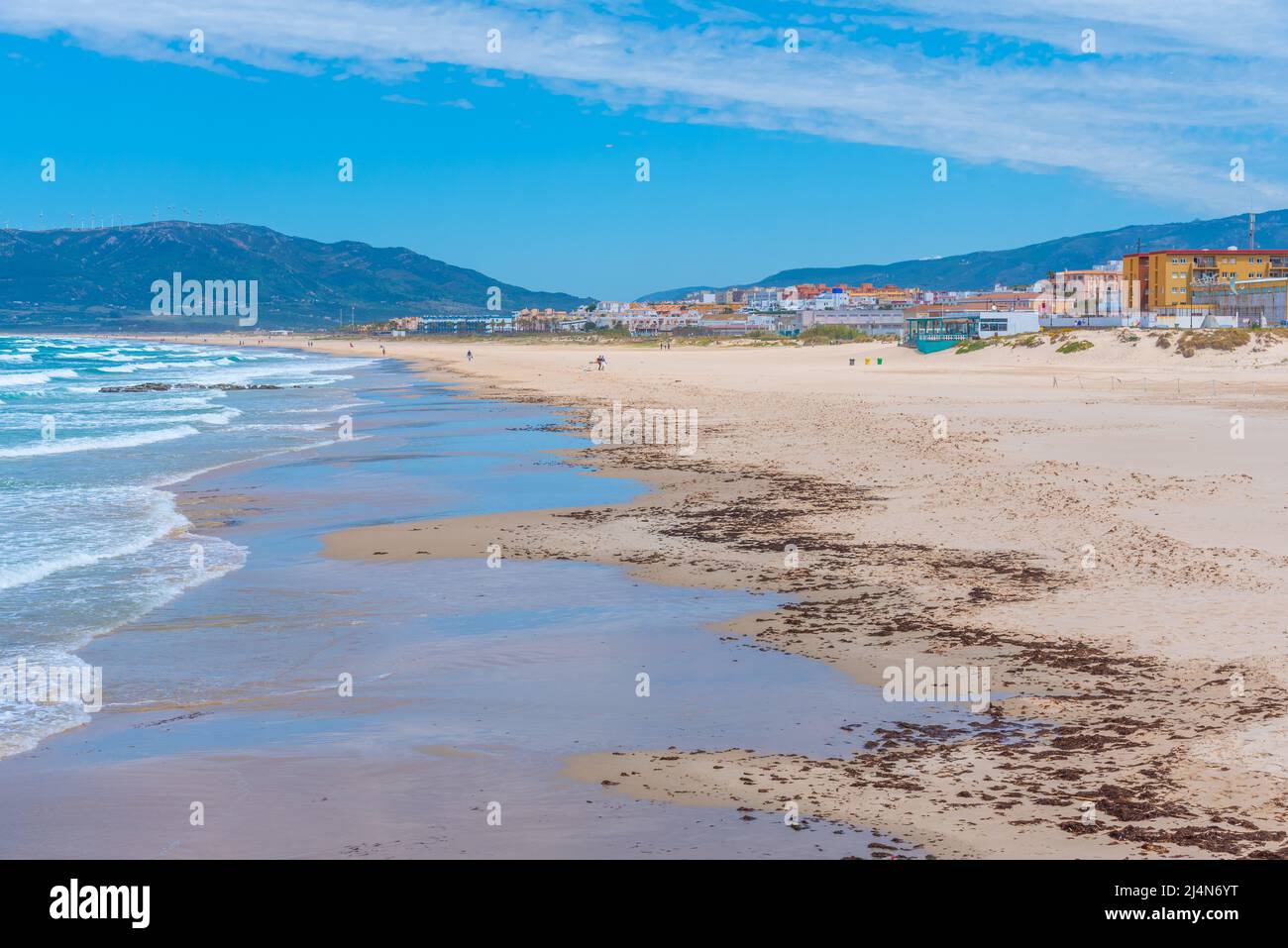 Playa de los Lances in Spanish town Tarifa Stock Photo - Alamy