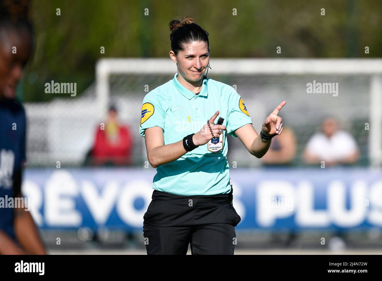 The referee (woman) during the Women's French championship D1 Arkema ...