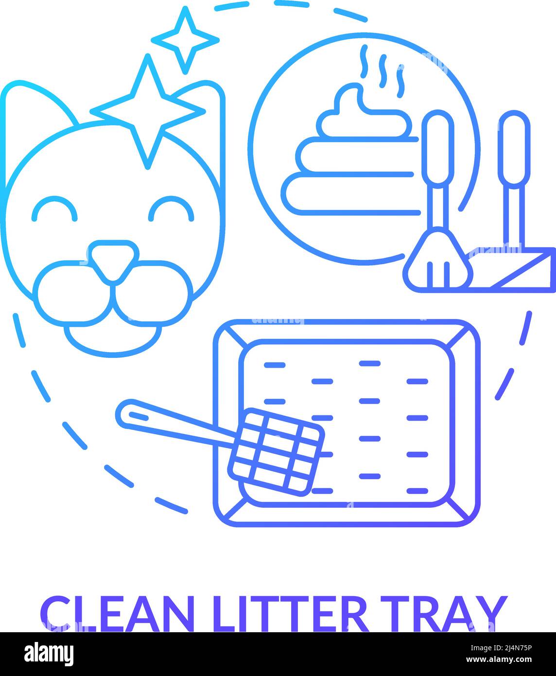 Cat litter tray Stock Vector Images - Alamy