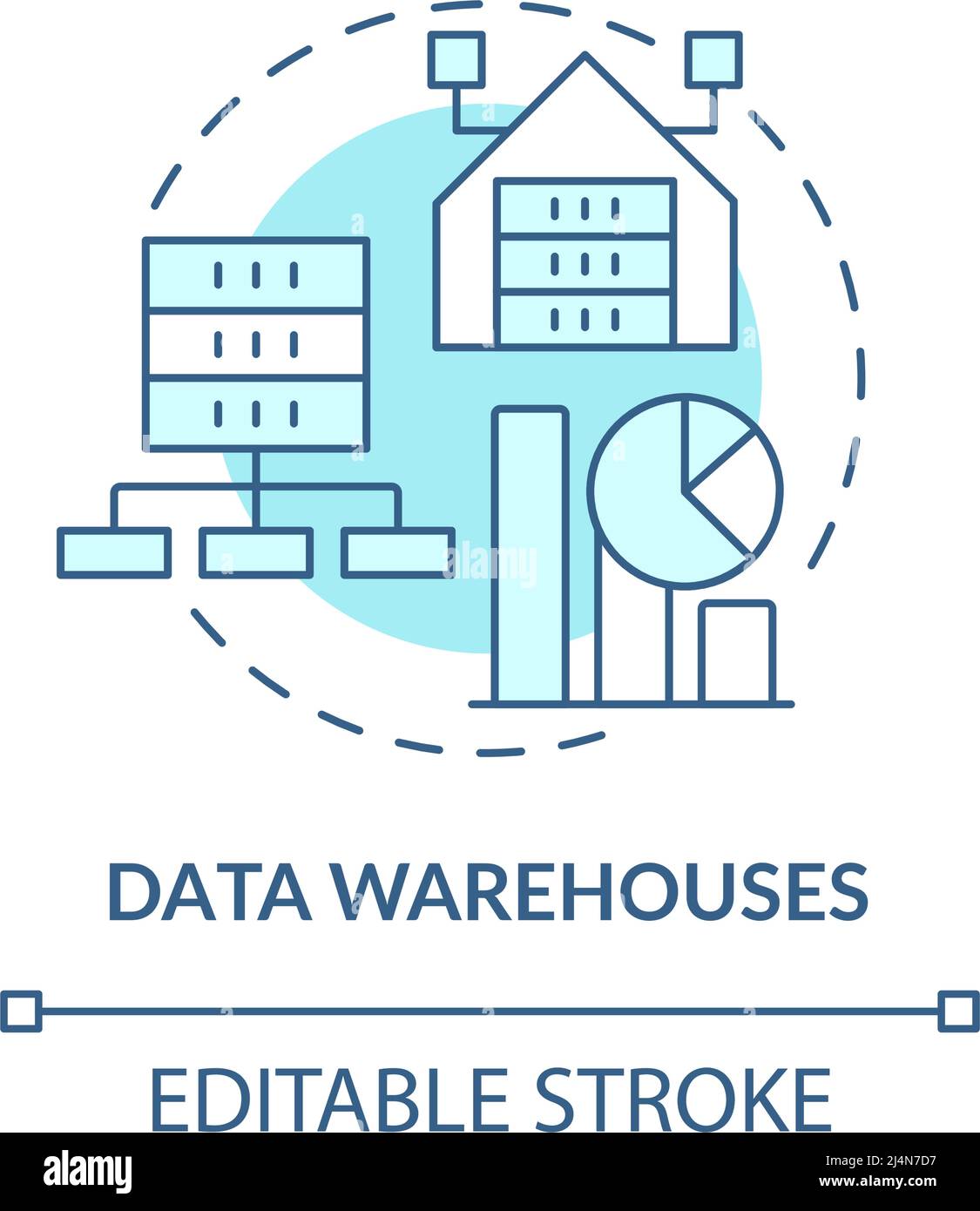 Data warehouses turquoise concept icon Stock Vector Image & Art - Alamy