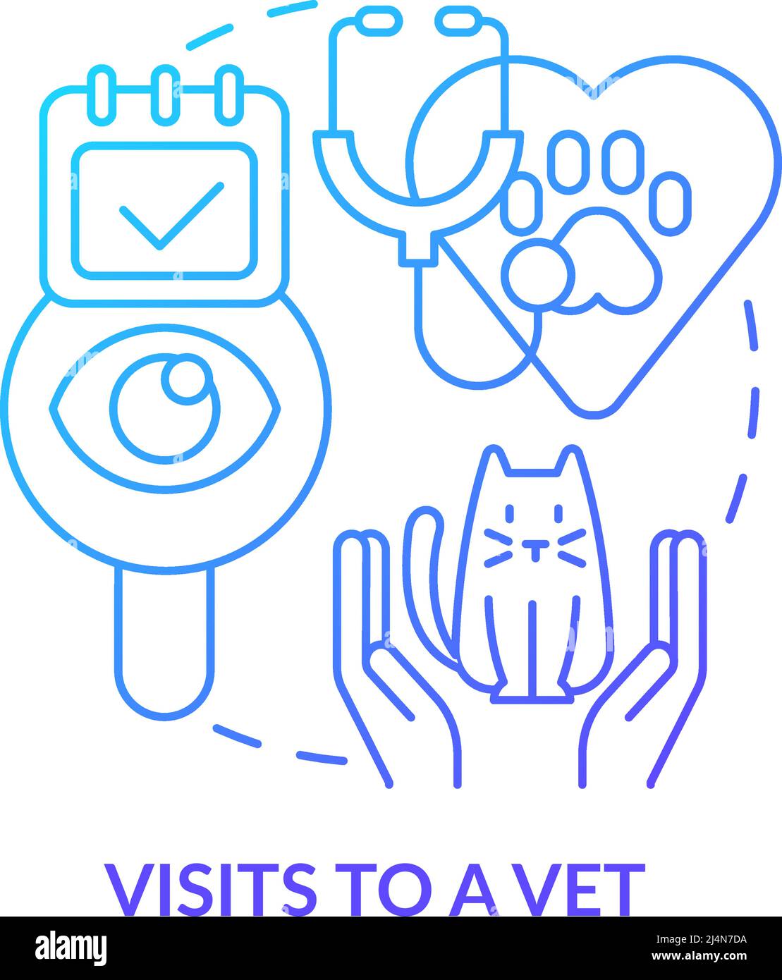 Visits to vet blue gradient concept icon Stock Vector Image & Art - Alamy