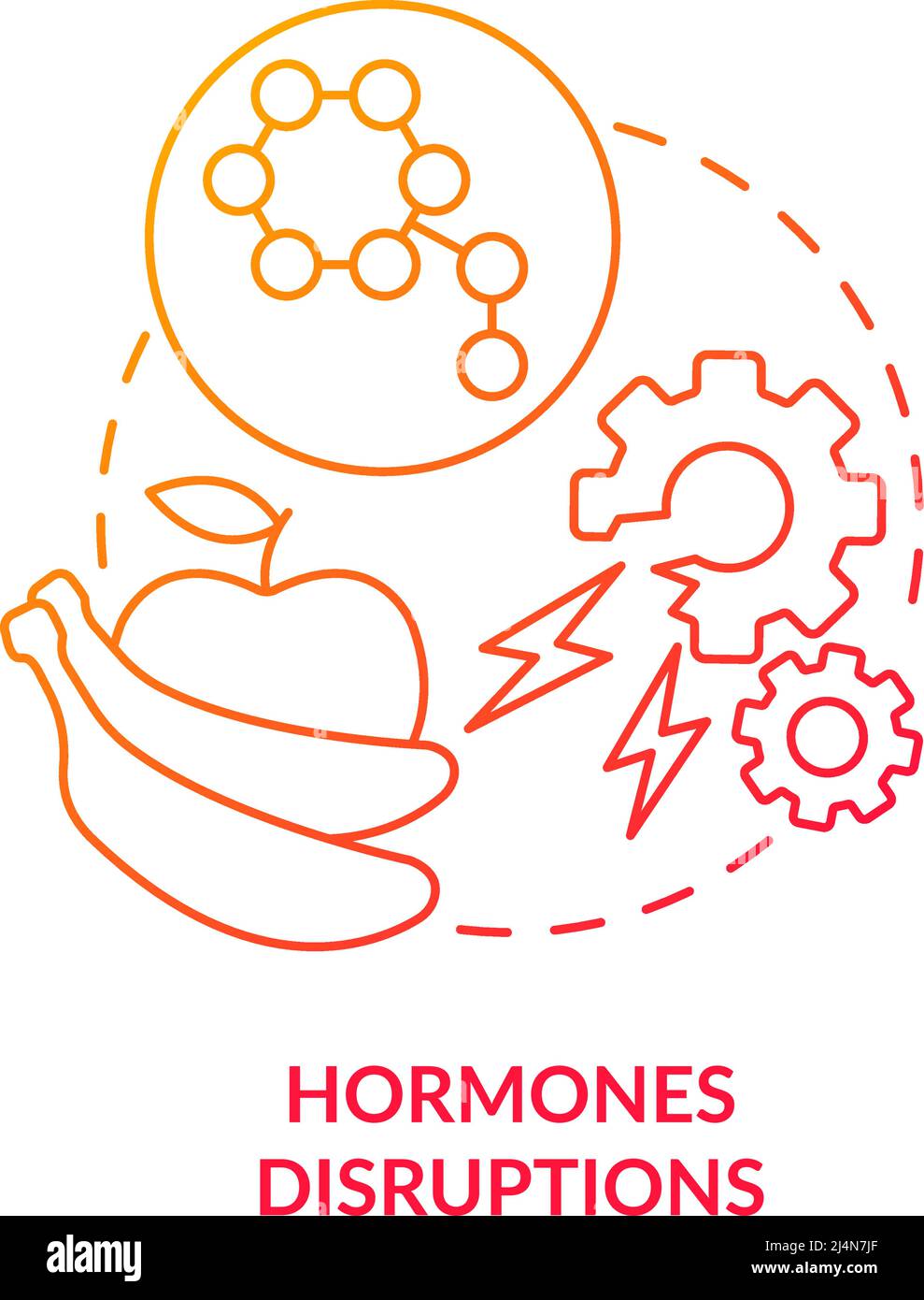 Hormones disruptions red gradient concept icon Stock Vector Image & Art ...