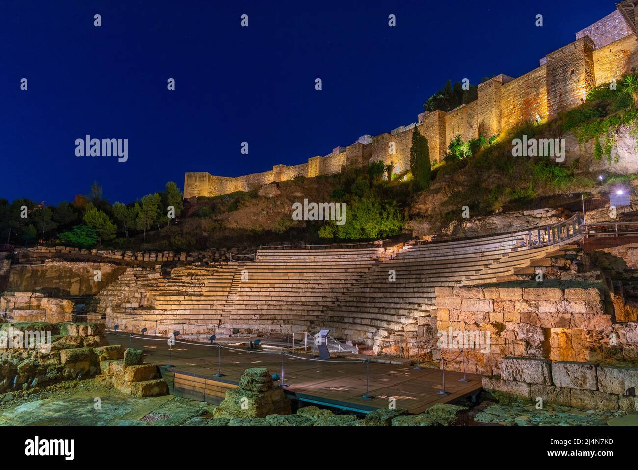 Roman Amphitheatre of Malaga in Spain Stock Photo - Alamy