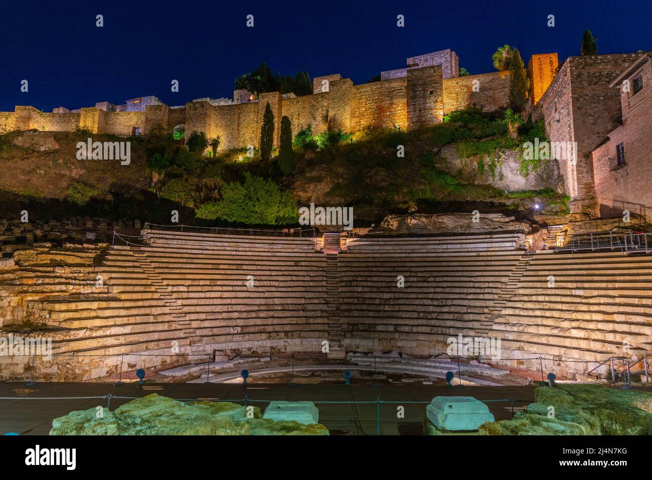 Roman Amphitheatre of Malaga in Spain Stock Photo - Alamy
