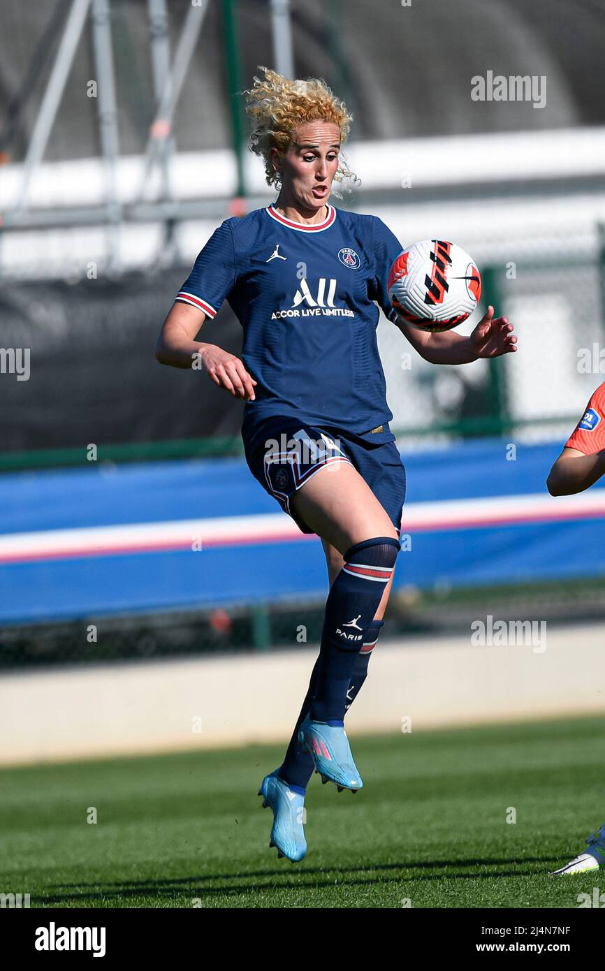 Saint-Germain-en-Laye, France. 16th Apr 2022. Kheira Hamraoui of PSG ...