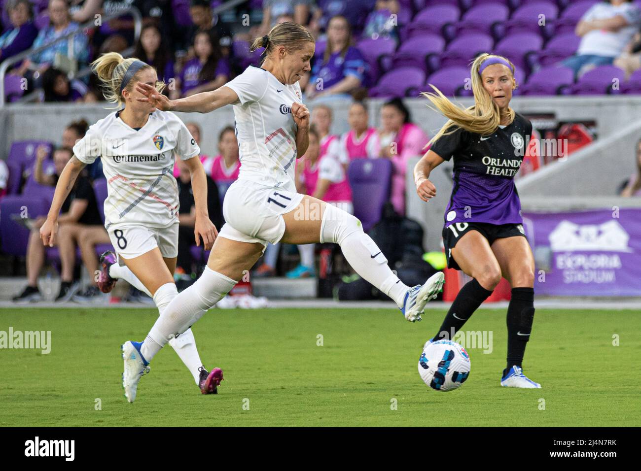 Orlando, United States. 16th Apr, 2022. Mikayla Cluff (16 Orlando Pride ...