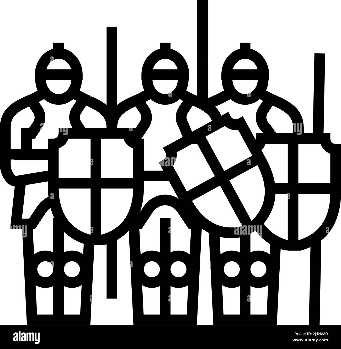 army medieval line icon vector illustration Stock Vector Image & Art ...