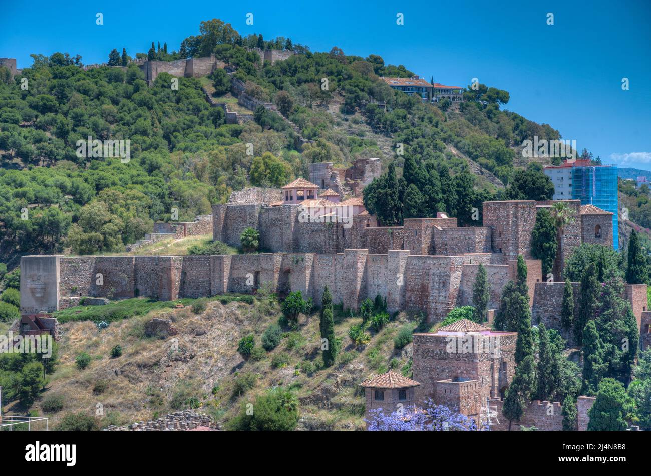 Entrance moorish alcazaba fortification malaga hi-res stock photography ...
