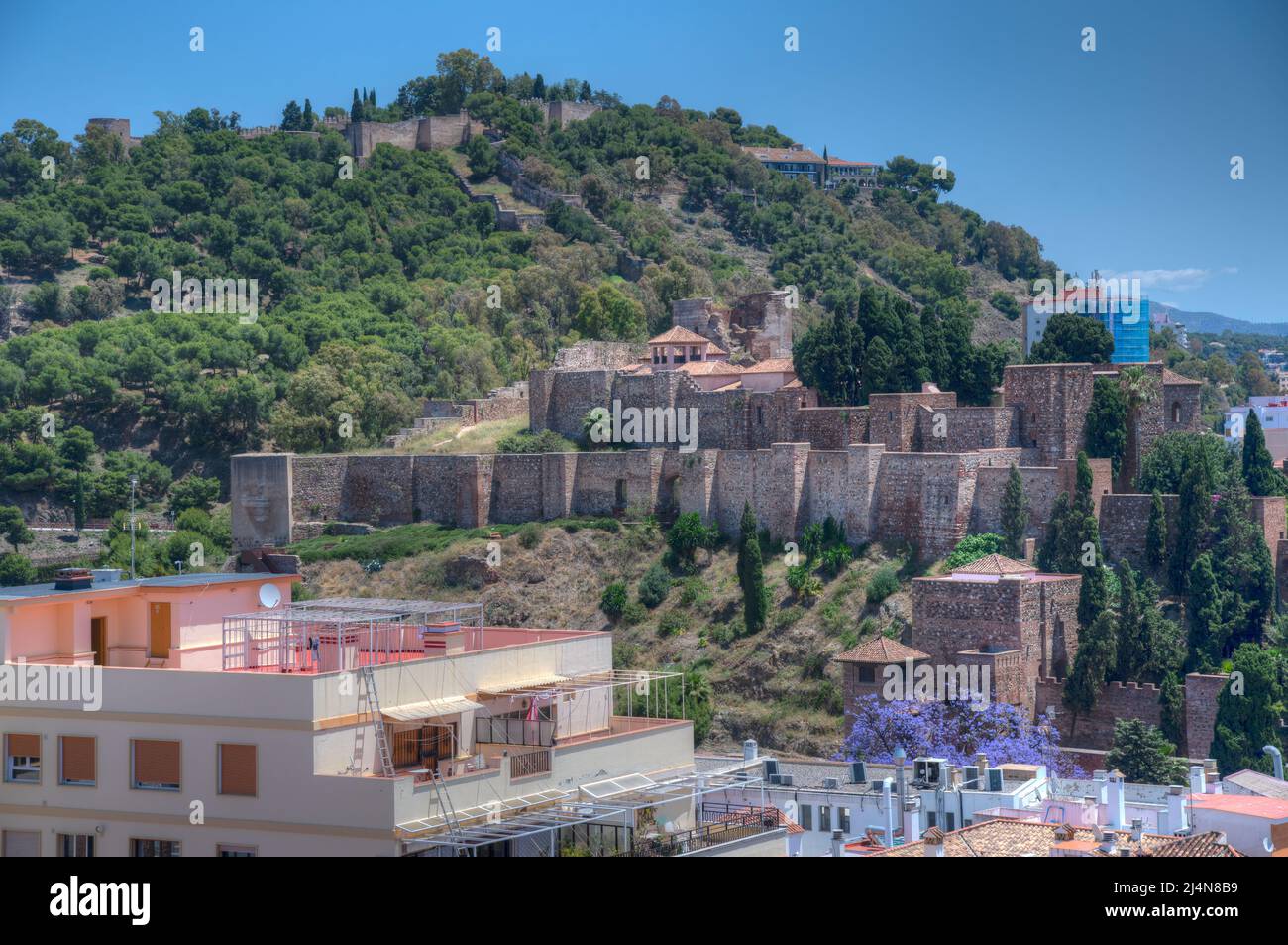 Entrance moorish alcazaba fortification malaga hi-res stock photography ...
