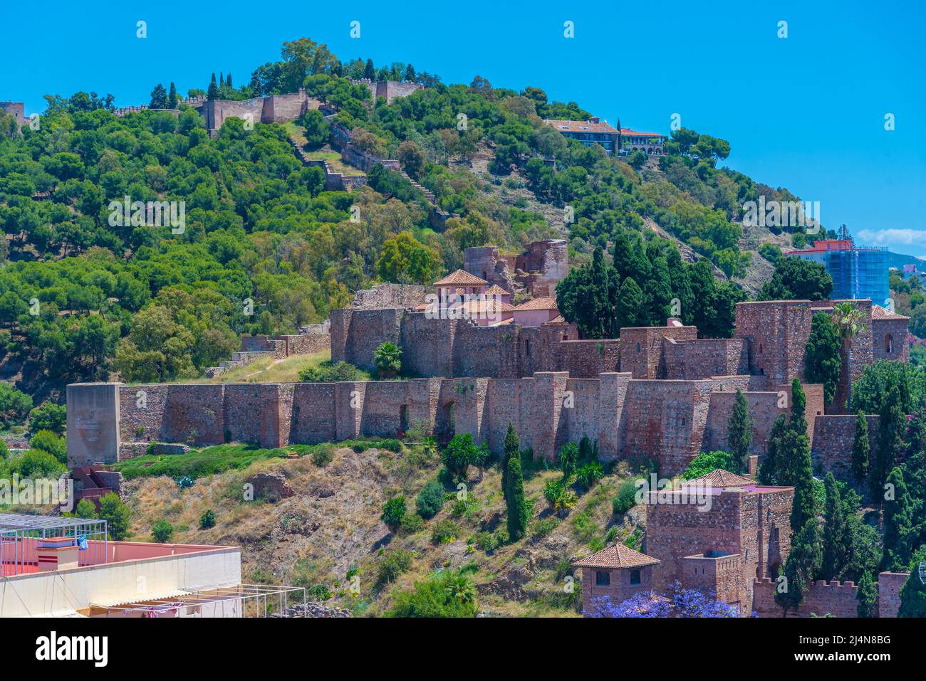 Entrance moorish alcazaba fortification malaga hi-res stock photography ...