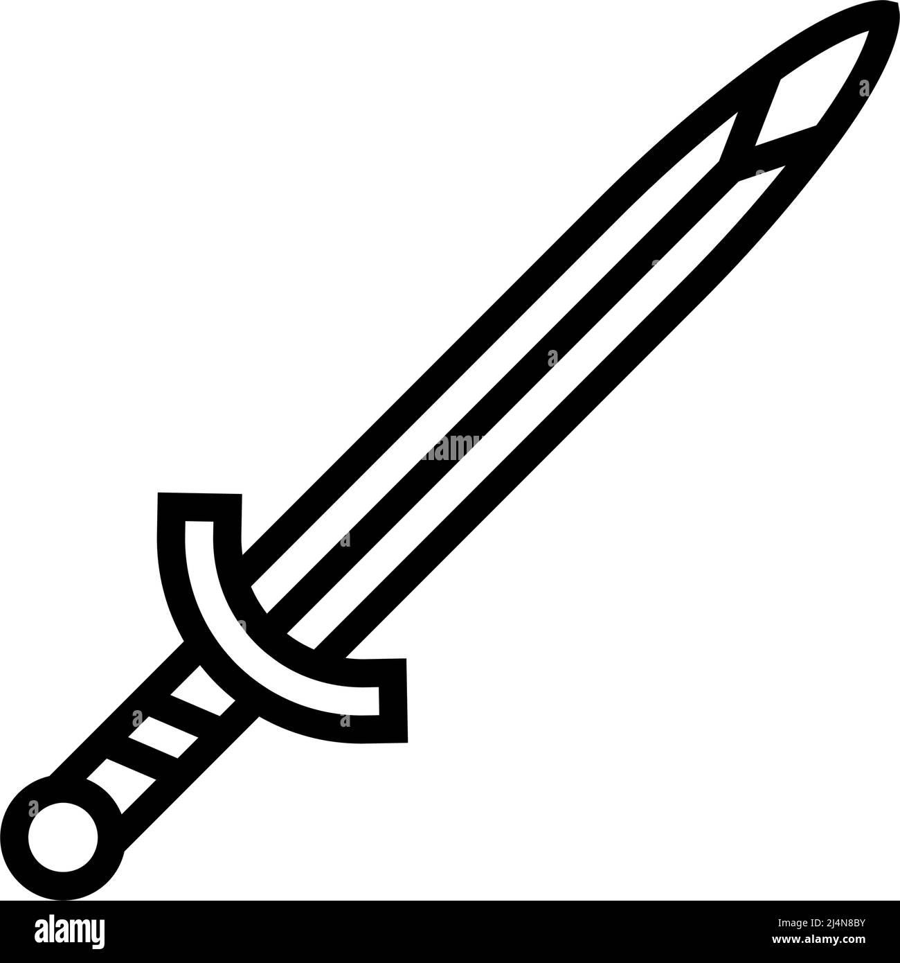 sword weapon line icon vector illustration Stock Vector Image & Art - Alamy