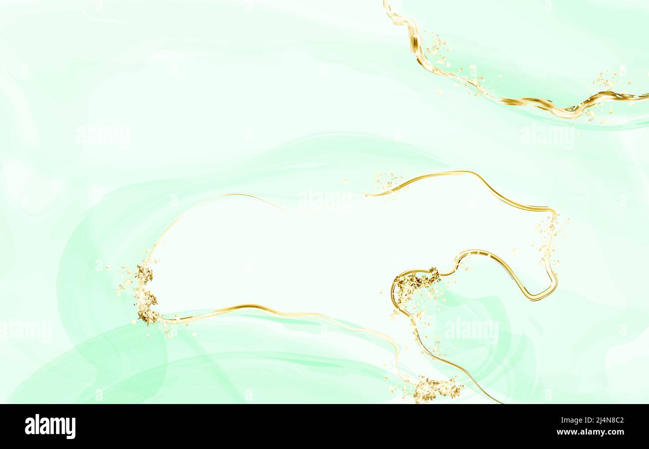 Marble surface. Mint color texture and paint splash.Spring wedding ...
