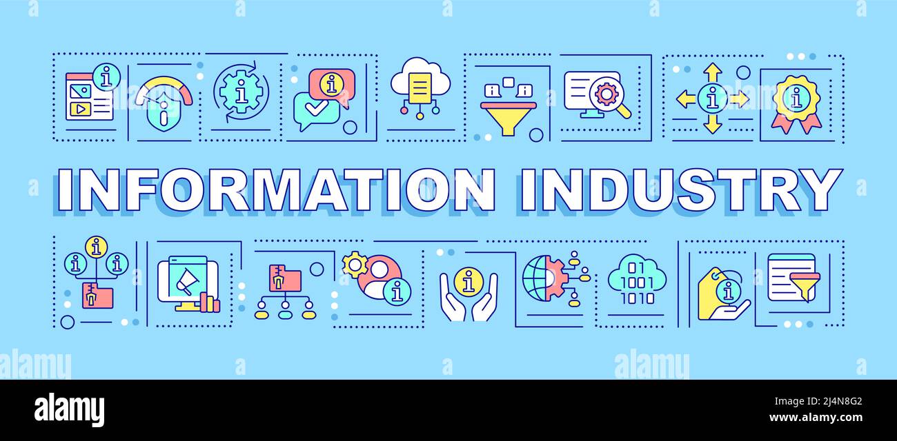 Information industry word concepts blue banner Stock Vector Image & Art ...