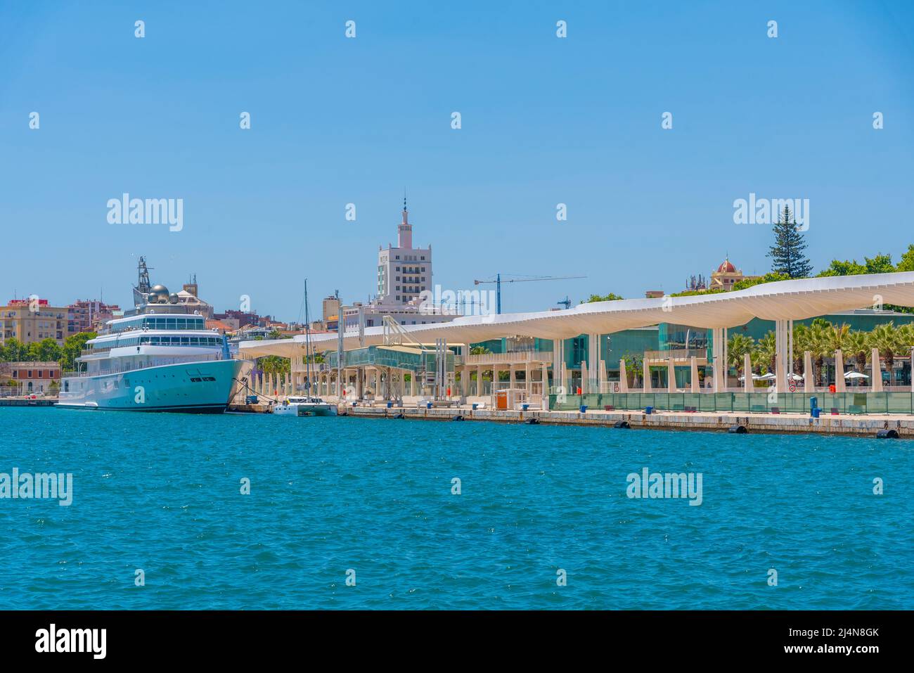 paseo del muelle uno promenade in spanish city malaga Stock Photo - Alamy