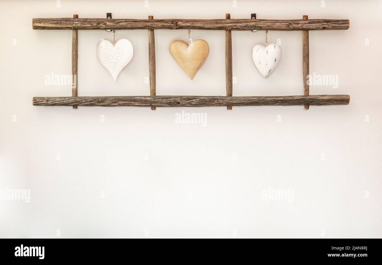 Wooden ladder wall hi-res stock photography and images - Alamy