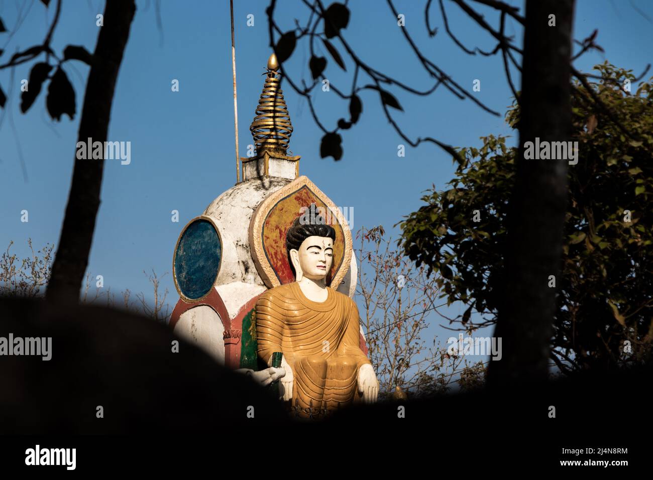 Statue of Buddha located at Shreenagar, Tansen, Palpa, Nepal Stock ...