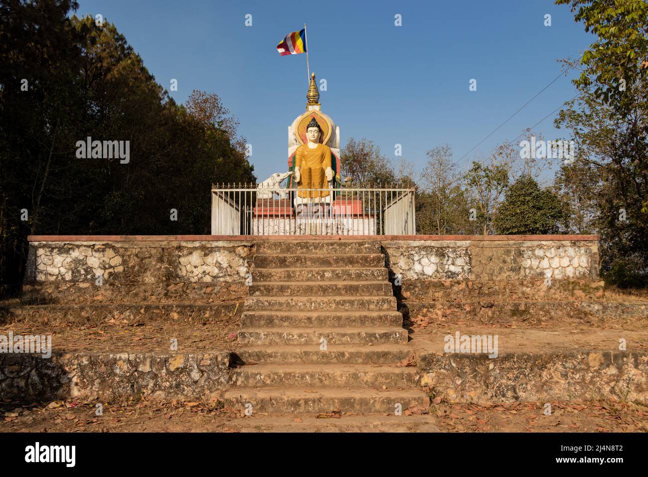 Statue of Buddha located at Shreenagar, Tansen, Palpa, Nepal Stock ...