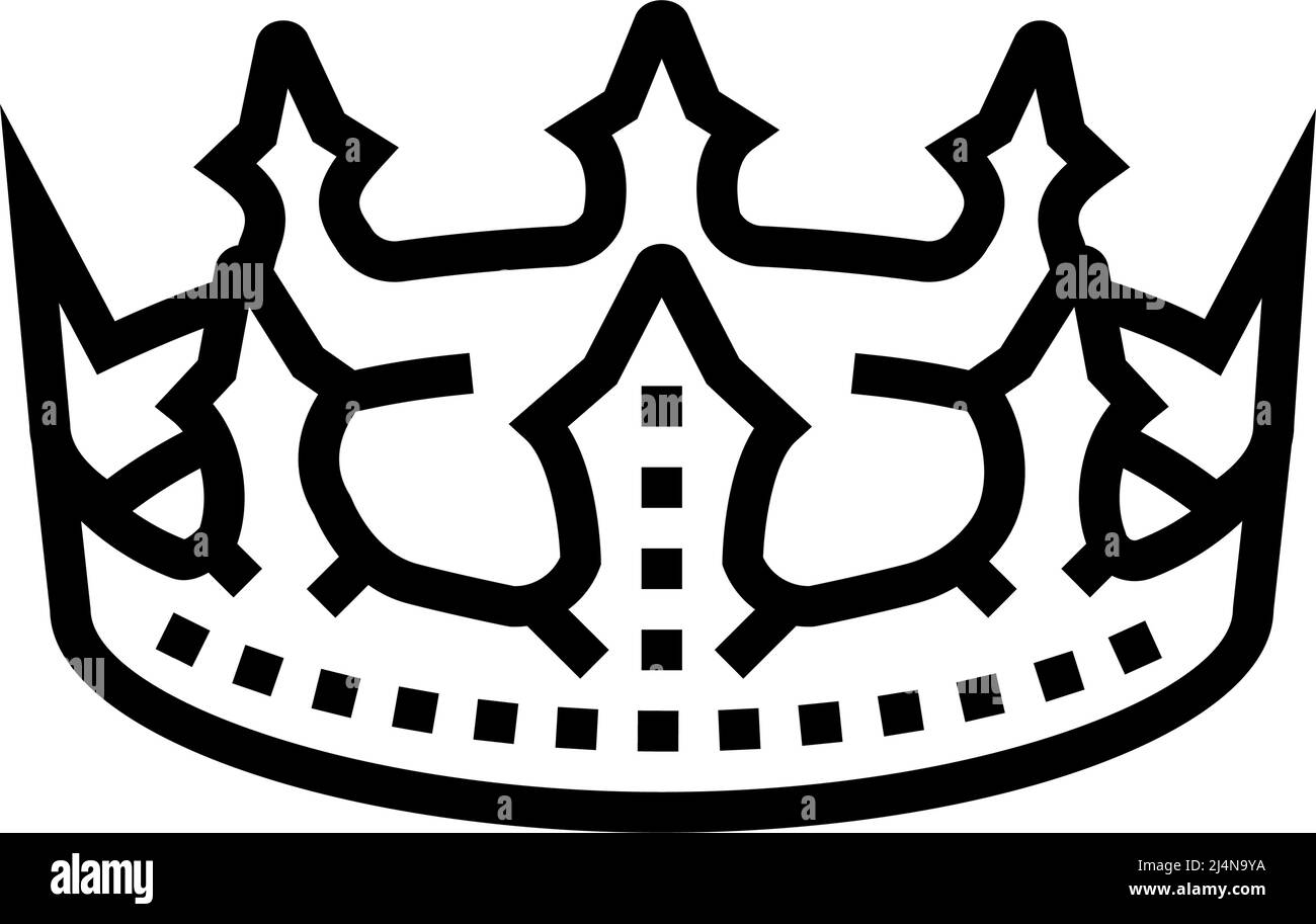 crown king line icon vector illustration Stock Vector Image & Art - Alamy