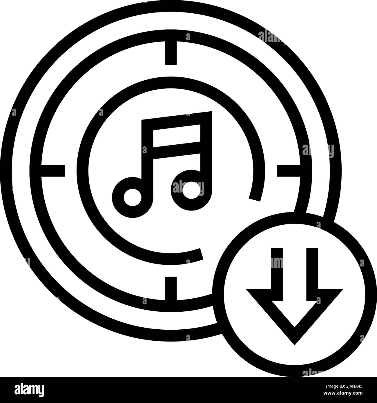 download music line icon vector illustration Stock Vector Image & Art ...