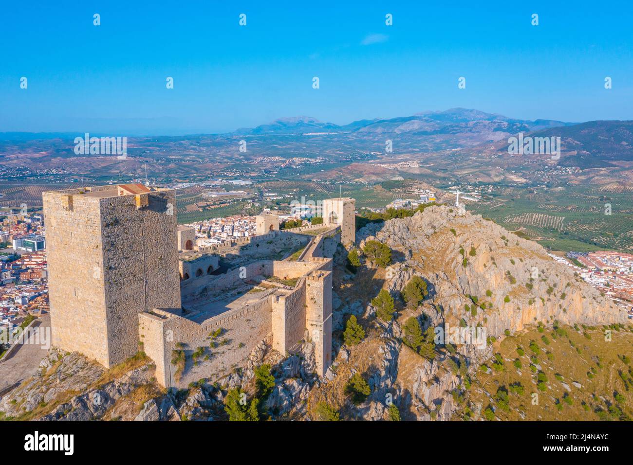 Aerial view of Parador de Jaen in Spain Stock Photo - Alamy