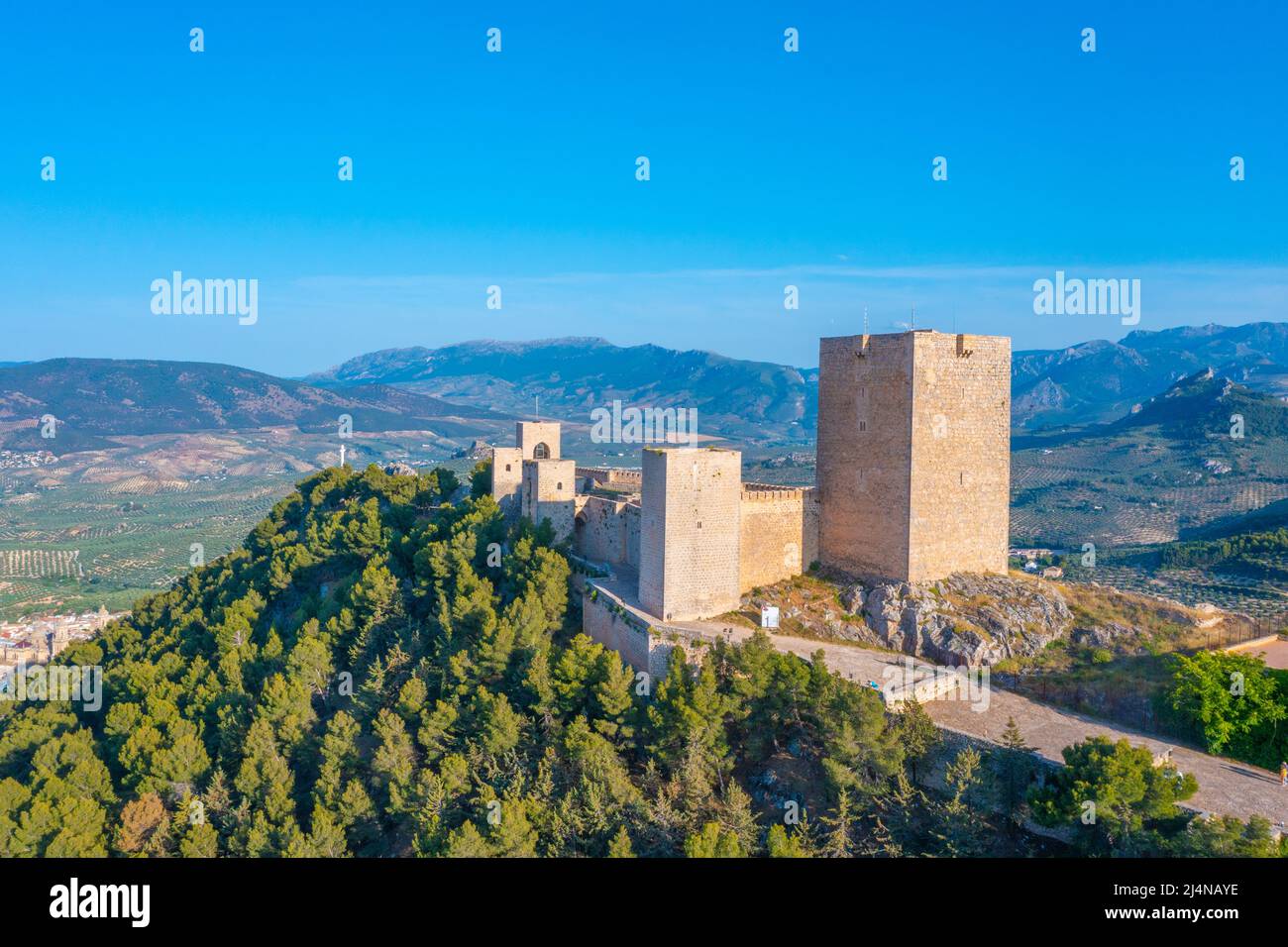 Aerial view of Parador de Jaen in Spain Stock Photo - Alamy