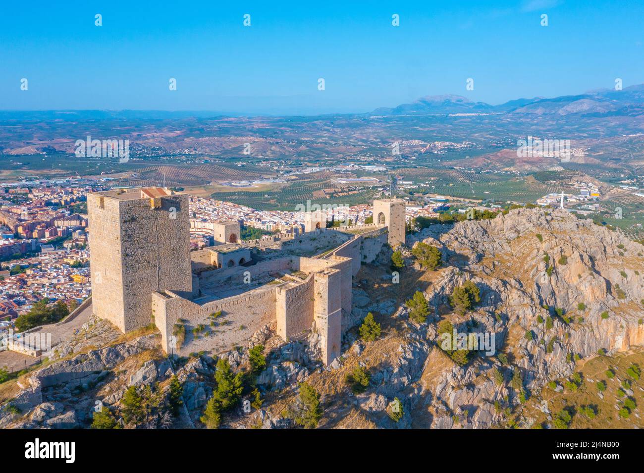 Aerial view of Parador de Jaen in Spain Stock Photo - Alamy
