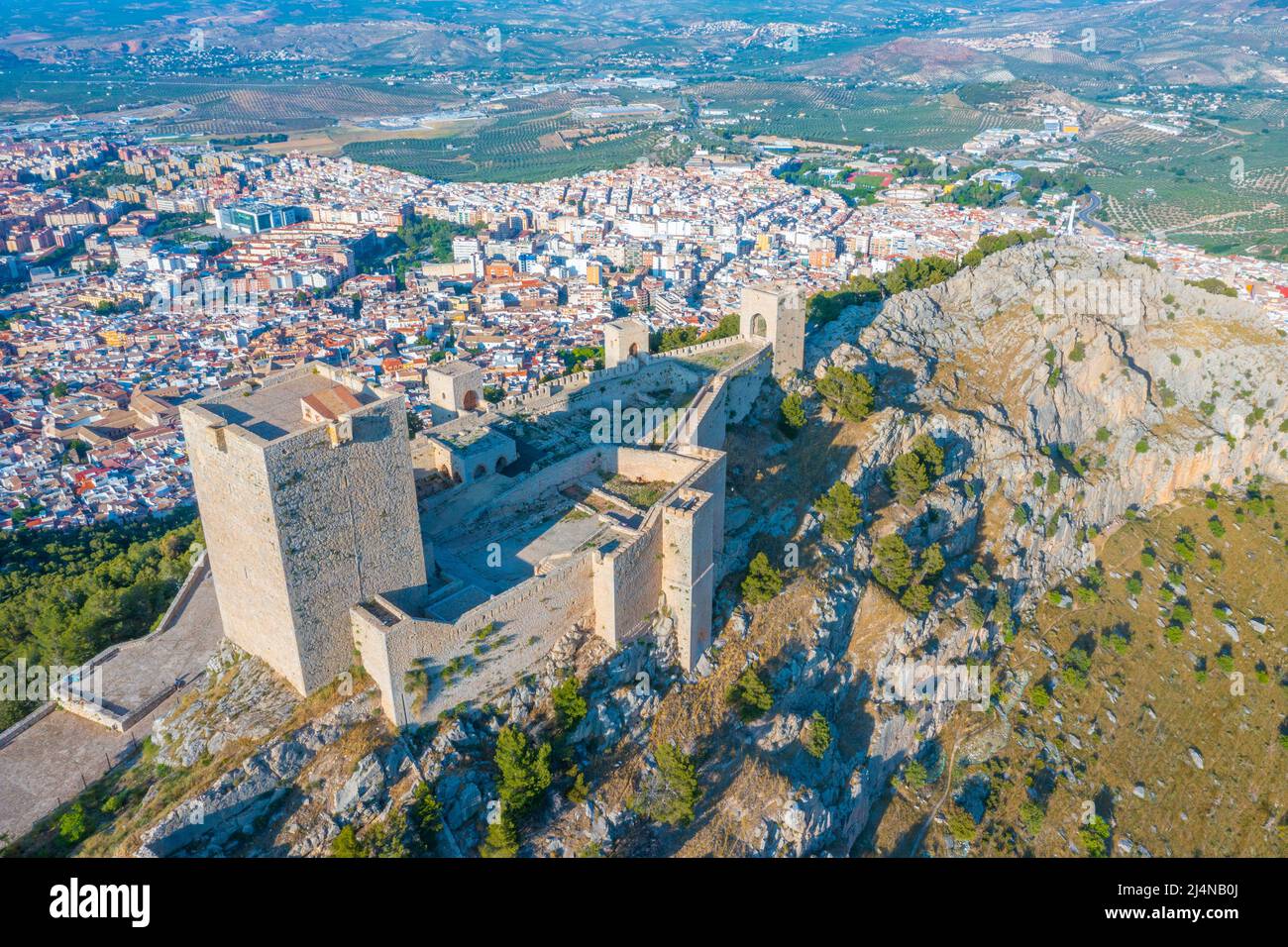 Aerial view of Parador de Jaen in Spain Stock Photo - Alamy